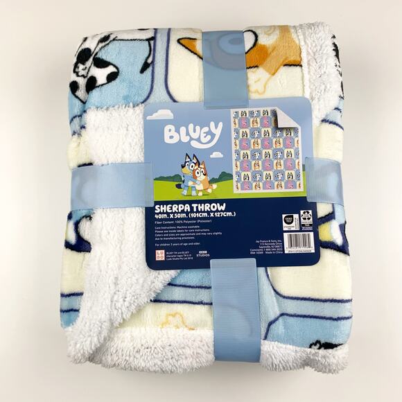 Bluey | Bedding | New Bluey Sherpa Throw Soft 4 X 50 Kids Blanket ...